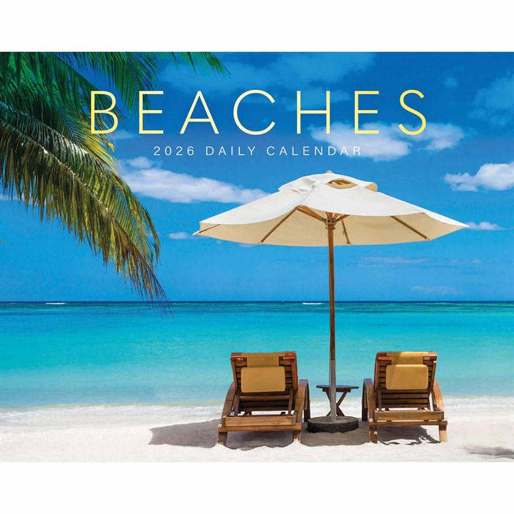Beach Life Desk Calendar 2026