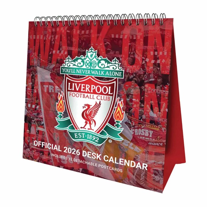 Liverpool FC, Postcard Easel Desk Calendar 2026
