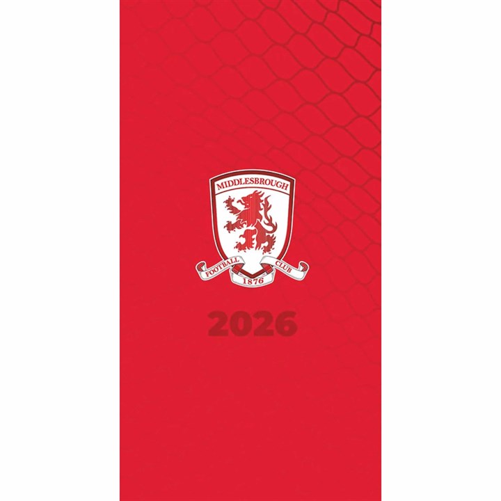 Middlesbrough FC Slim Diary 2026 - The Calendar Store UK
